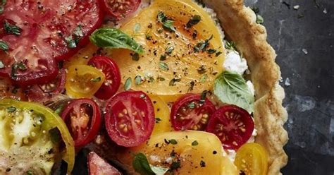 Heirloom Tomato Tart With Ricotta And Basil Healthy Dinner Recipe