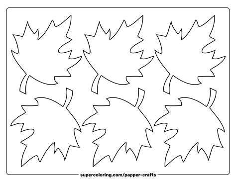 6 Leaves Of Maple Template Free Printable Papercraft Templates
