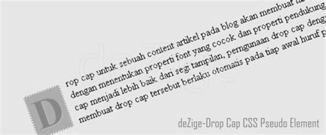 Cara Drop Cap Otomatis Dengan Css Pseudo Element