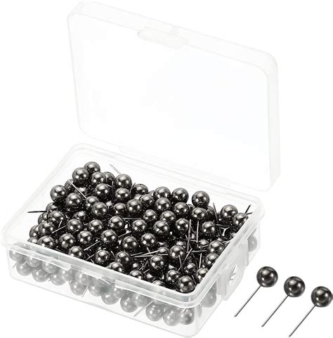 Push Pins 200 Pack Round Head Map Tacks Thumb Steel Point For World