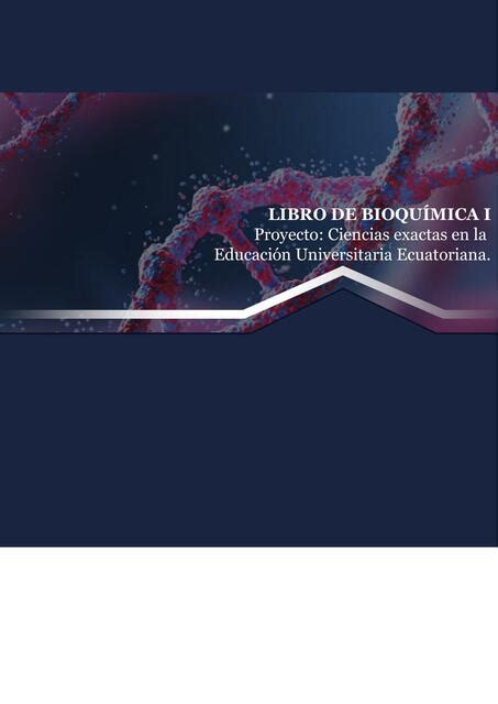 Libro De Bioquímica 1 Química Y Ciencias Udocz