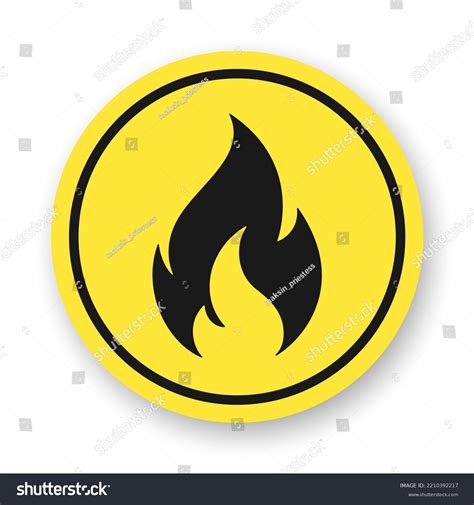 Flammable Flat Icon Vector Element Black Stock Vector Royalty Free