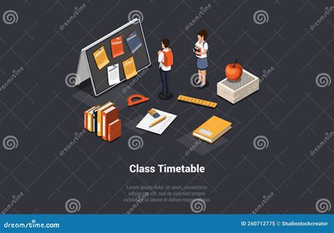 Class Timetable Education Digital Calendar Online Learning Concept