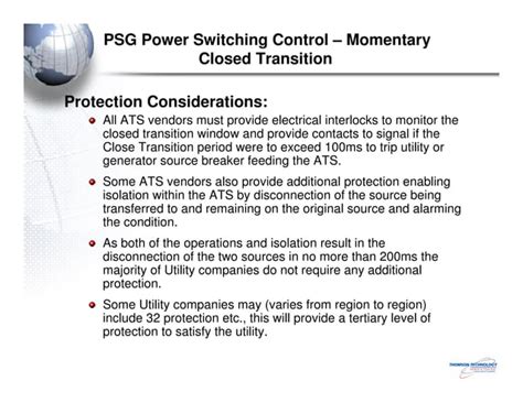 Emergency Generator Paralleling Switchgear Power Switching Control Pdf