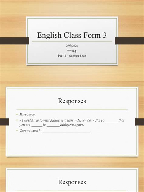 English Class Form 3 Pdf