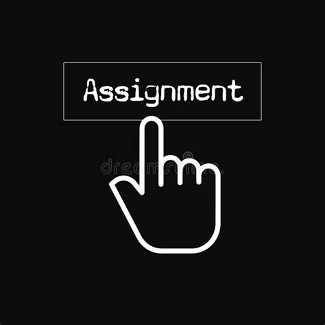 Hand Clicking Assignment Button Stock Illustration Illustration Of Assignment Drawn 214256780