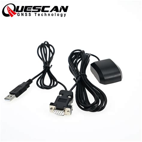 Quescan Rs232 Db9 Gps Receiver With Usb Power Supply Nmea0183 Antenna 4800 115200 Baudrate 1