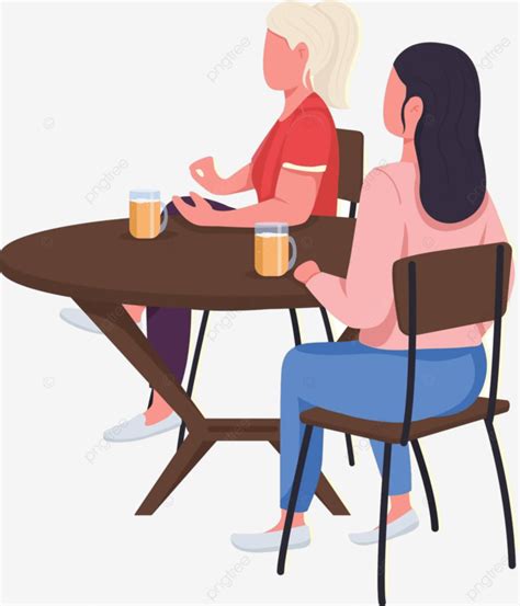Assorted Food Testing By Female Flat Color Vector Characters Without Faces Vector Pub Design