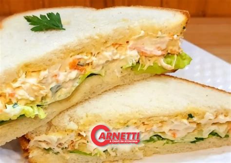 Receita Fácil Sanduíche Natural De Frango Carnetti