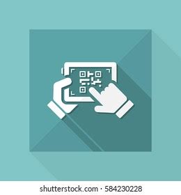 Scanning Qr Code Tablet Stock Vector Royalty Free Shutterstock