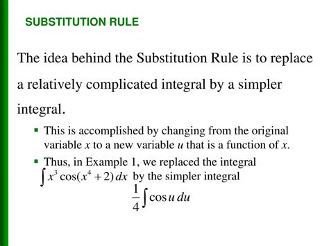 Ppt 55 The Substitution Rule Powerpoint Presentation Free Download Id4494915