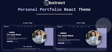 Abstract React Js Personal Portfolio By Np2210 Codester