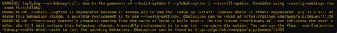 Deprecate Install Options · Issue 11358 · Pypapip · Github