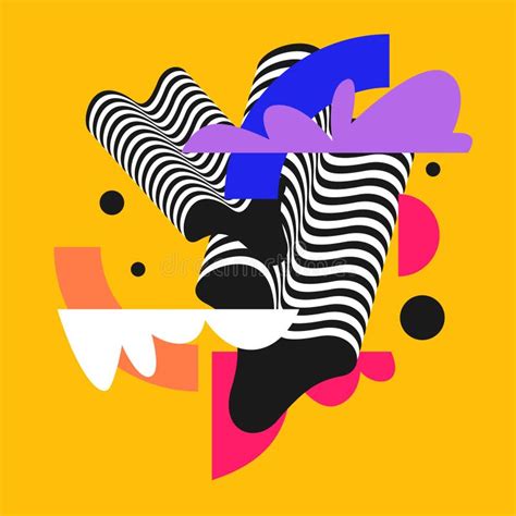 Composition With Geometric Shapes Abstract Background For Design