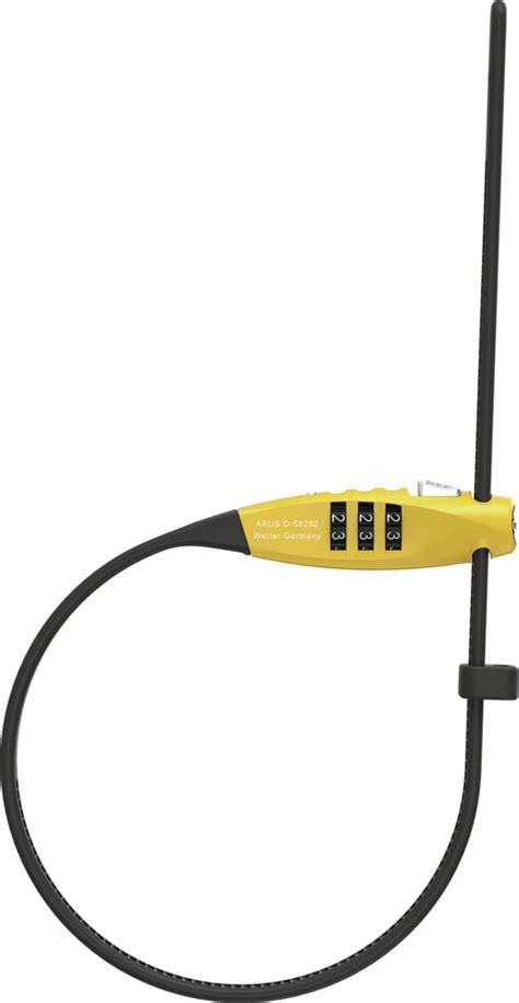 Combiflex Travelguard 75 Abus Cable Combination Lock 75 Cm Yellow