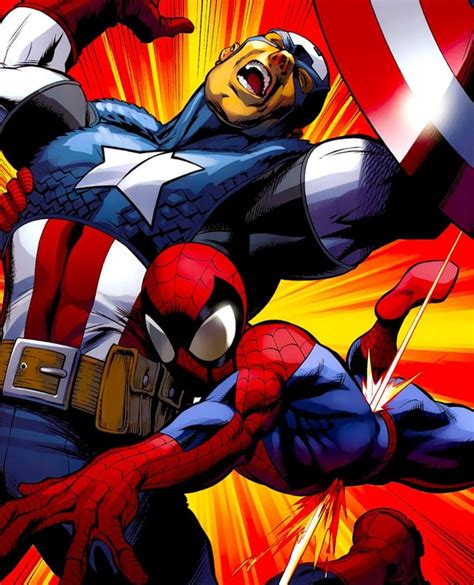 Ultimate Spider Man Takes A Bullet For Captain America Ultimate Spider Man 157 R Comicbooks