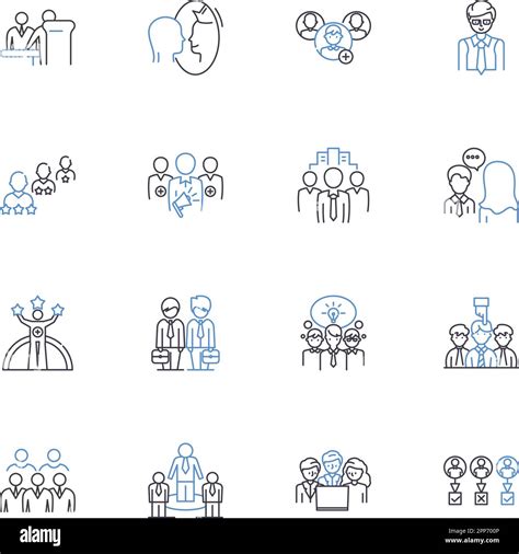 Community Building Line Icons Collection Collaboration Engagement Empowerment Inclusion