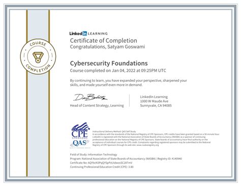 Satyam Goswami On Linkedin Certificate Of Completion