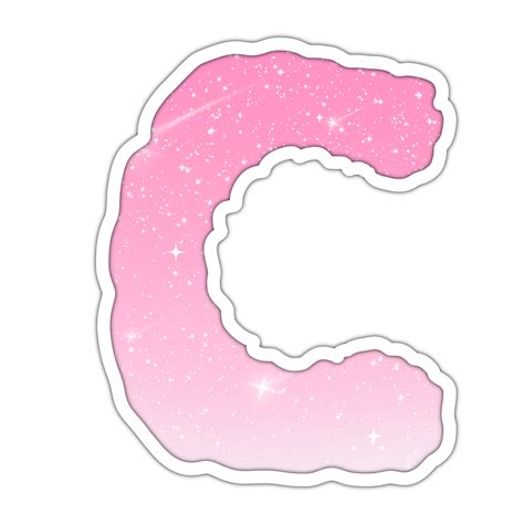 Letter Number Alphabet Pink Gradient Glitter For Valentine 36943477 Png