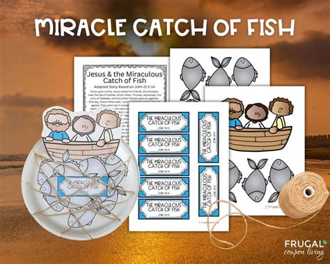 Miraculous Catch Of Fish Bible Story Craft John 211 14 Miracle Of
