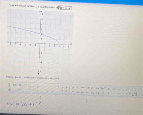 The Graph Shows Function J A Transformation Of Replace B And H To