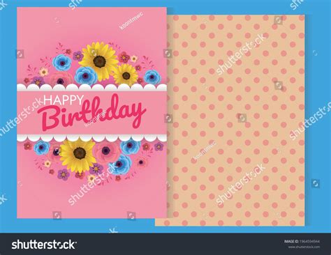 Cute Birthday Background Illustration Design Birthday Stock Vector Royalty Free 1964594944