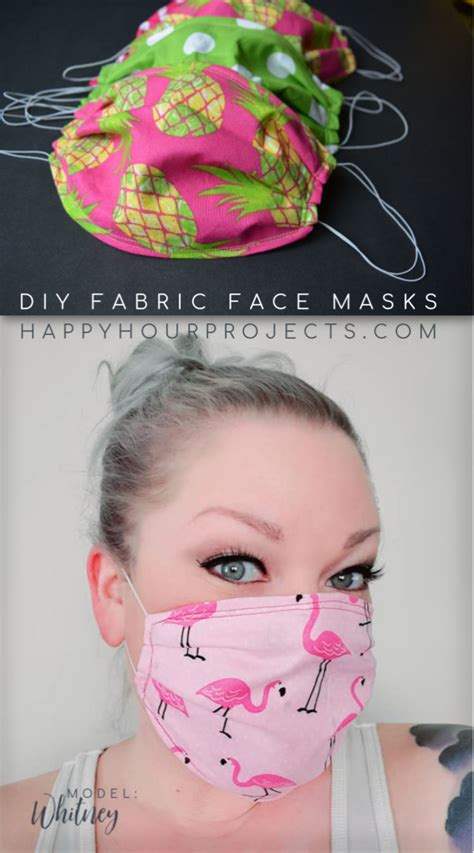 Diy Fabric Face Mask Video Tutorial Happy Hour Projects