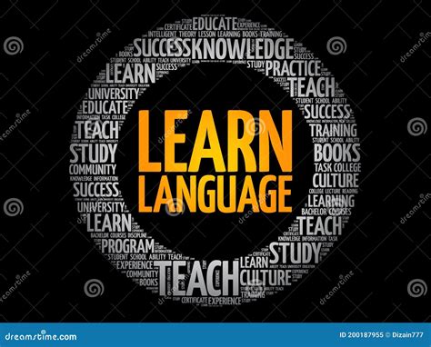 Learn Language Word Cloud Stock Illustration Illustration Of Education