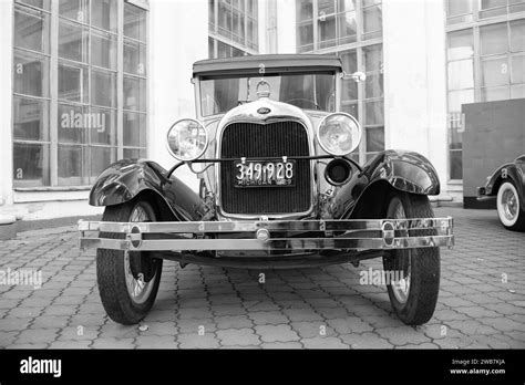 Kyiv Ukraine November 02 2022 Ford Model A 1927 Retro Car Front
