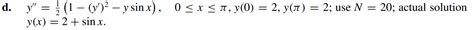 Solved Use The Nonlinear Shooting Method With TOL 10 4 Chegg