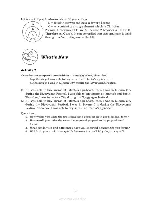 General Mathematics Quarter 2 Module 20 Valid Arguments And Fallacies Shs Modules