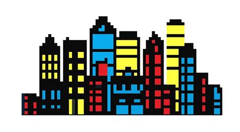Clipart De Um Horizonte De Cidade Edifícios De Super Heróis E Edifícios Png Svg Silhueta Da