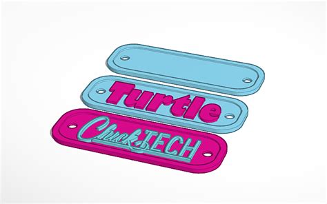 3d Design Turtle Robot Nameplate Tinkercad