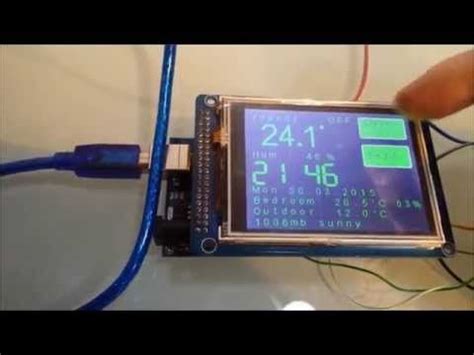 ESP WiFi Touch Screen Thermostat Touch Screen Arduino Thermostat Humidity Sensor