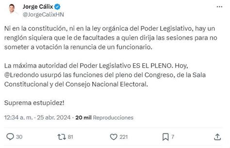 Políticos arremeten contra Luis Redondo y lo tildan de dictador