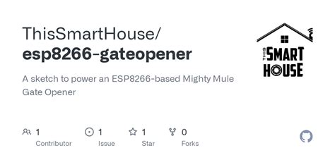 github thissmarthouse esp8266 gateopener a sketch to power an
