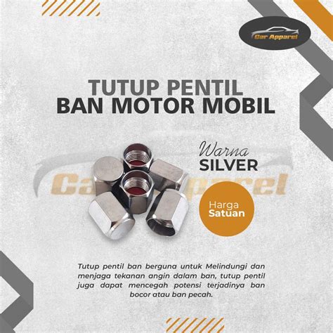 Penutup Pentil Besi Chrome Roda Mobil Motor Sepeda Tutup Pentil Lazada Indonesia