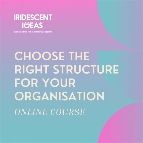 Choose The Right Structure For Your Organisation