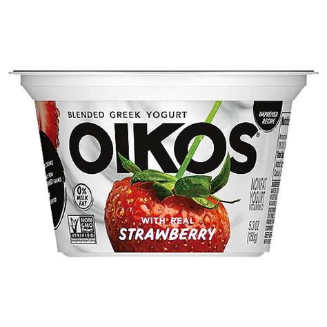 Oikos Blended Strawberry Greek Nonfat Yogurt 53 Oz Shoprite