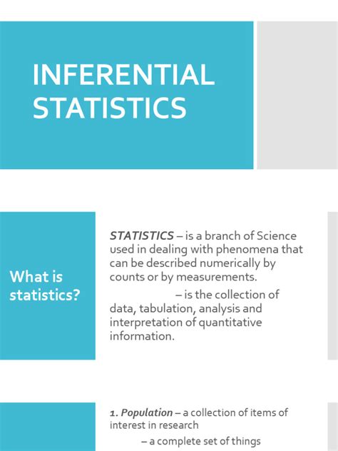 Inferential Statistics Pdf Statistics Statistical Significance