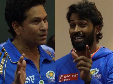 Hardik Pandya And Sachin Tendulkar Boost Mumbai Indians Morale After