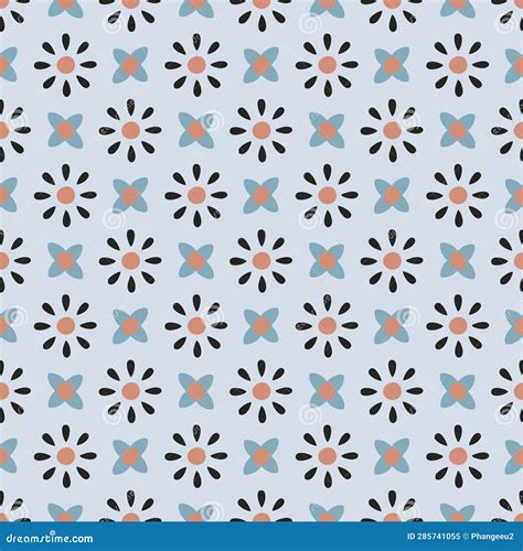 Ethnic Indonesian Floral Batik Parang Ts070 Vector Illustration