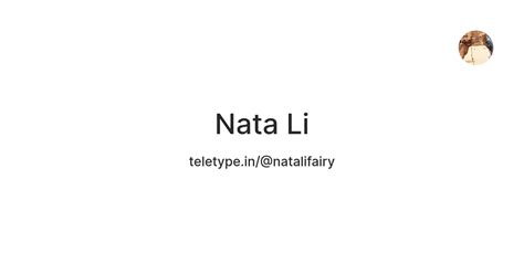 Nata Li — Teletype