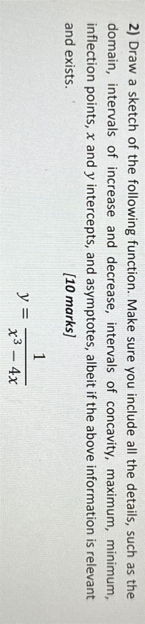 Solved Draw A Sketch Of The Following Function Make Sure Chegg