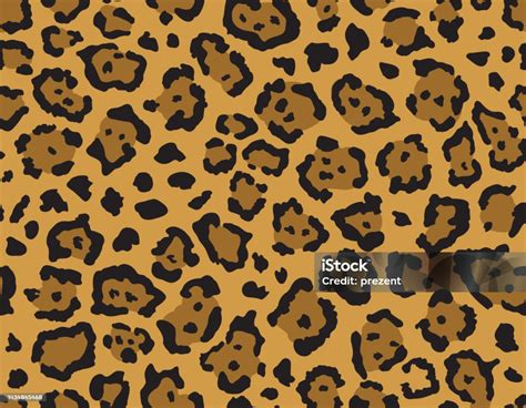 Seamless Leopard Fur Pattern Fashionable Wild Leopard Print Background