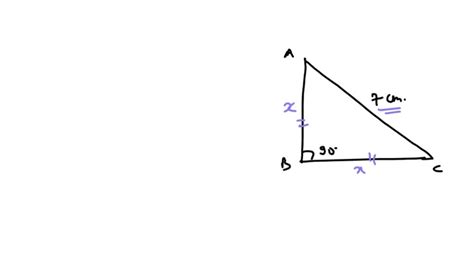 Solved Triangle Abc Is Isosceles Ac 7âˆš2 Cm And Angle Abc 90Â