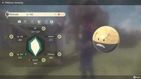 Pokemon Legends Arceus Shiny Alpha Hisuian Electrode Max Effort Level