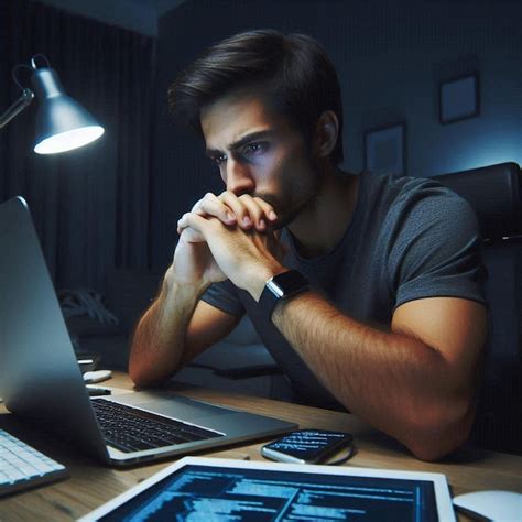 Software Developer Struggles With Bug Premium Ai Generated Image