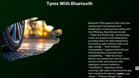 Tpms With Bluetooth A Comprehensive Guide To Advanced Features And Technical Specifications