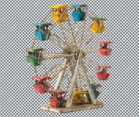 premium psd magnificent miniature roller coaster isolated on